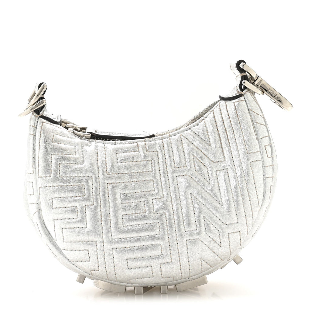 X Marc Jacobs Laminated Craquele Lambskin Nano Fendigraphy | Levira